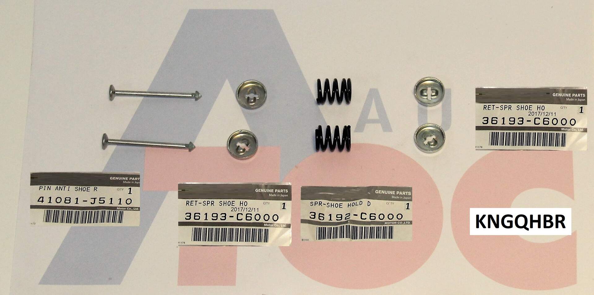 GENUINE NISSAN Hand brake Shoe retainer kit to fit Nissan GQ and Early ...